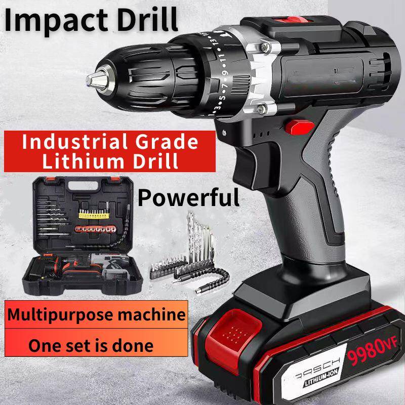 Hand electric drill lithium battery impact charging multifunctional ...