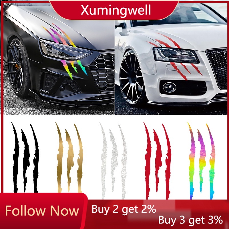 Car Sticker Individuality Scratch Stripe Claw Marks Car Stickers Vinyl ...