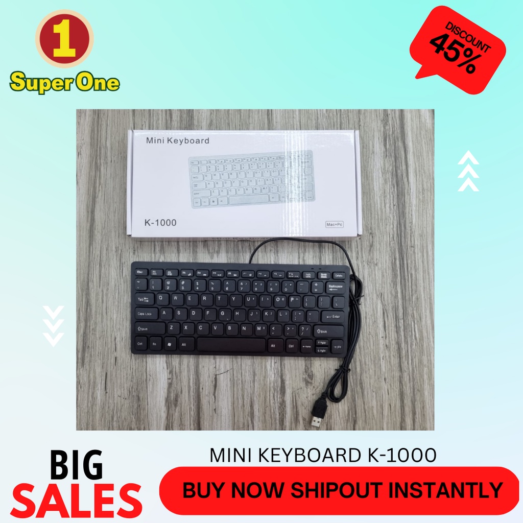 Mini USB Wired Keyboard K-1000 [Item price is per unit] | Shopee ...