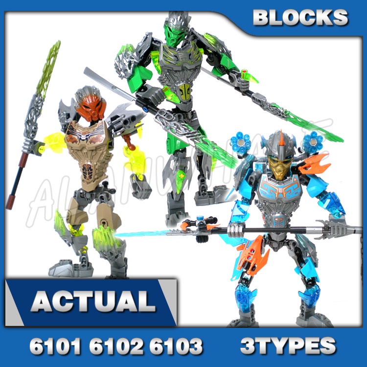 3Types Bionicle Unity Mask Uniter of Jungle Stone Water Lewa Pohatu ...