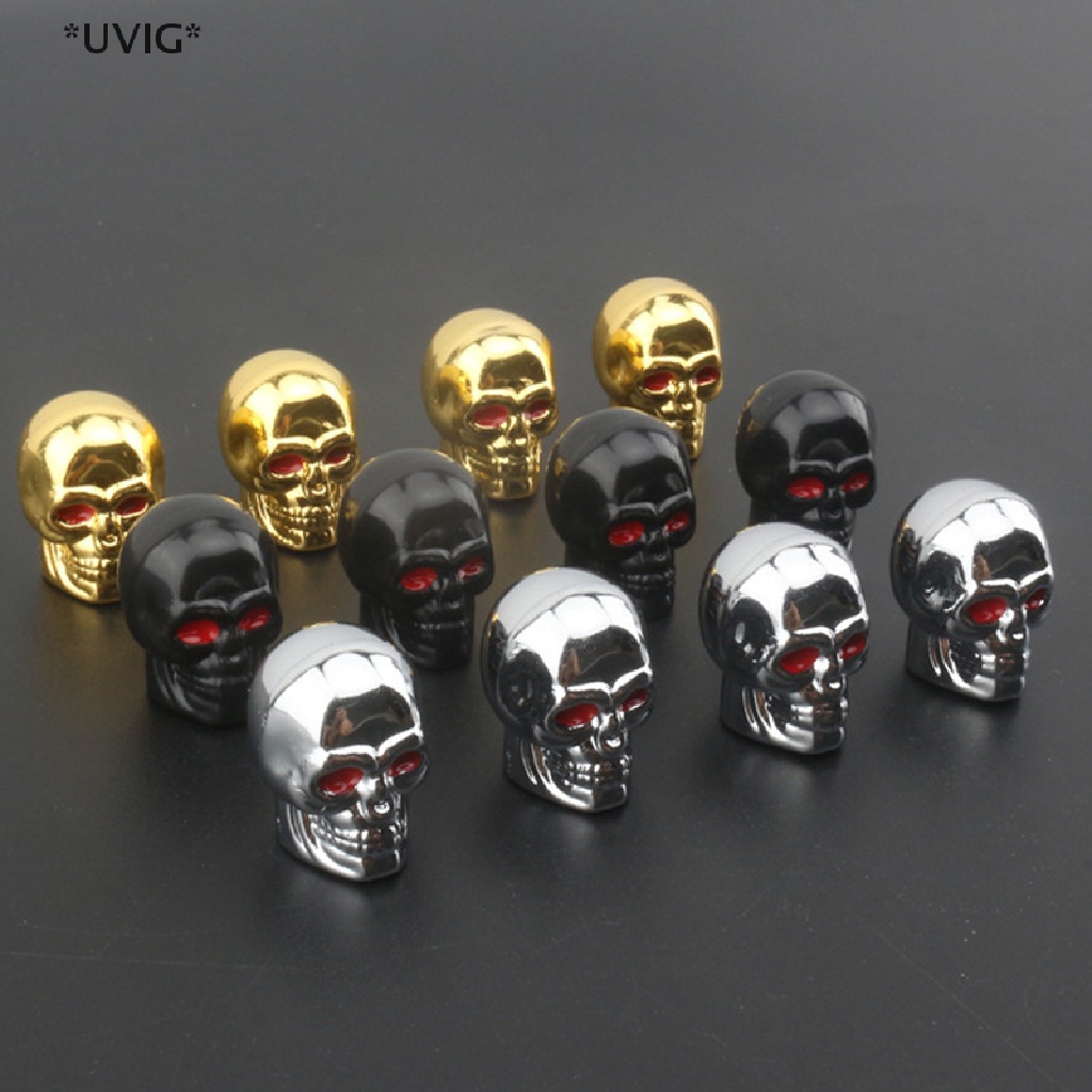 UVIG Skull Valve Caps ABS Car Wheel Plugs For Alloy Wheels Tire Valve ...