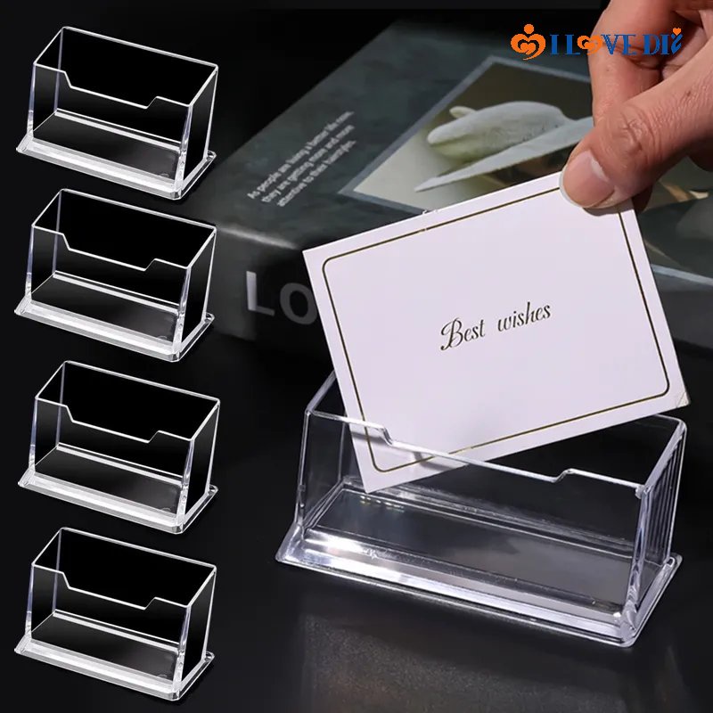 1Pc Clear Acrylic Business Card Holder/ Collection Cards Storage Case ...