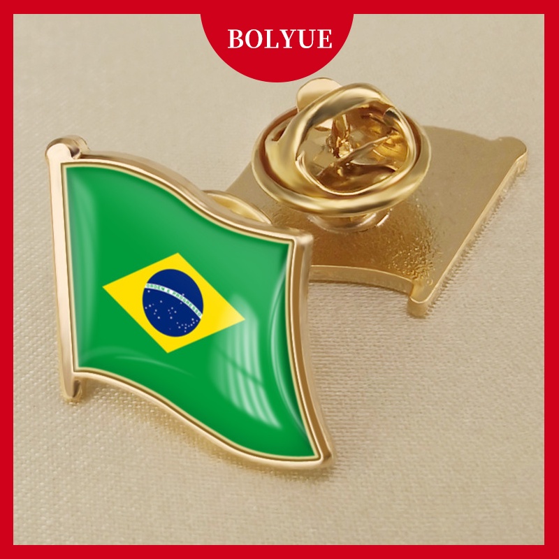 Americas Badge World Country Flag Pins Brooch Brazil/Peru/Mexico/Canada ...
