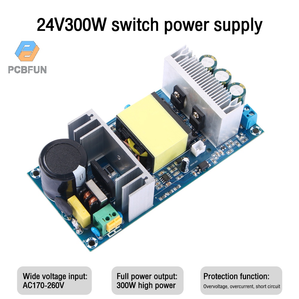 Pcbfun AC 170-260 To DC 24V 12.5A 300W Isolation Switch Power Supply ...