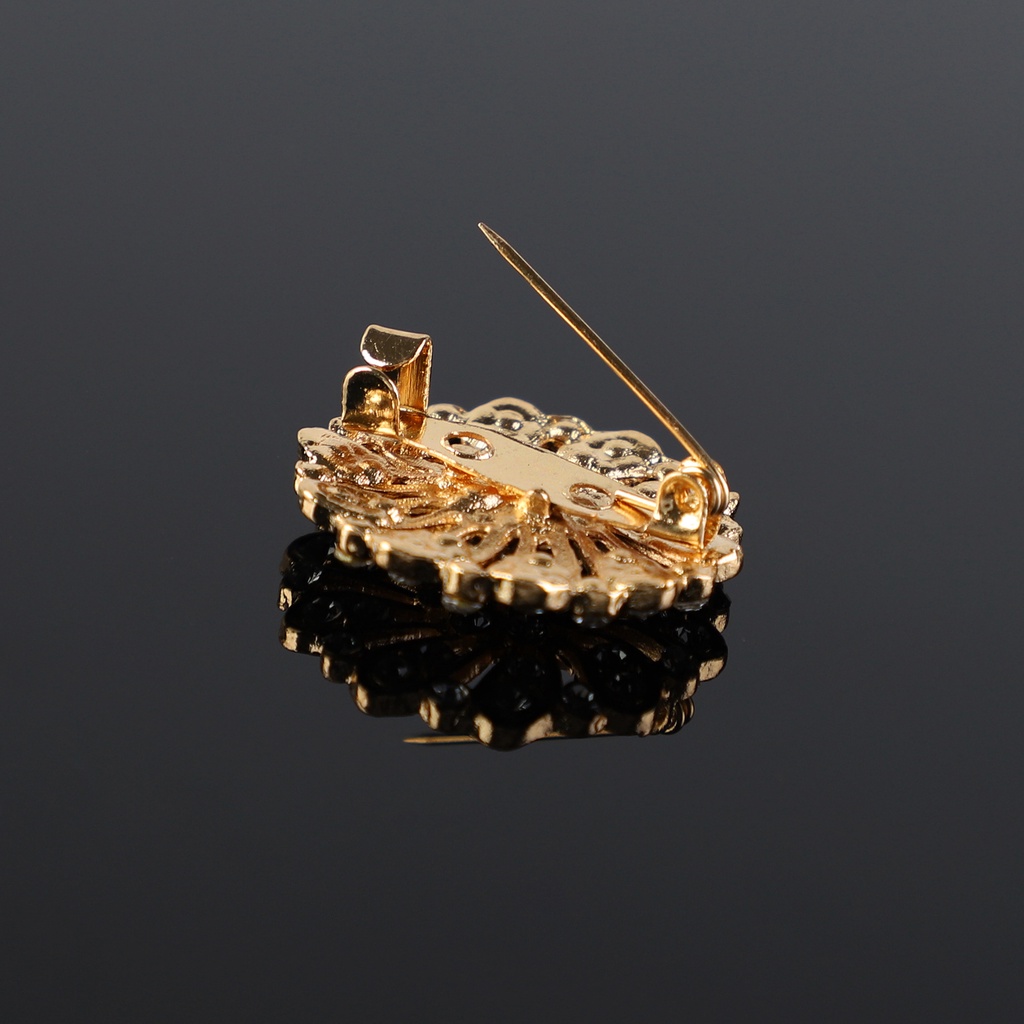 Korean Small Brooch Inlaid Rhinestone Pin Hollow Alloy | Shopee Philippines