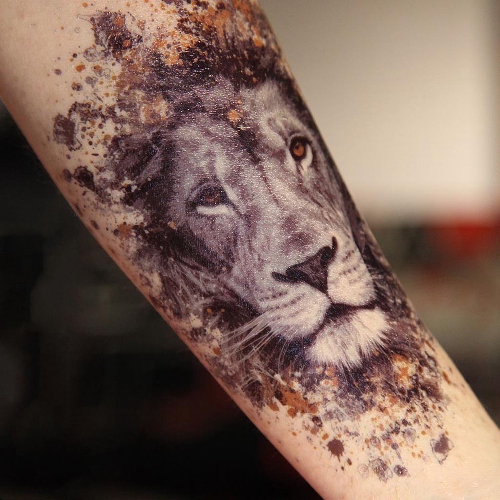 1 Sheet Lion Tattoo Sticker Waterproof Lasting Temporary Tattoo ...
