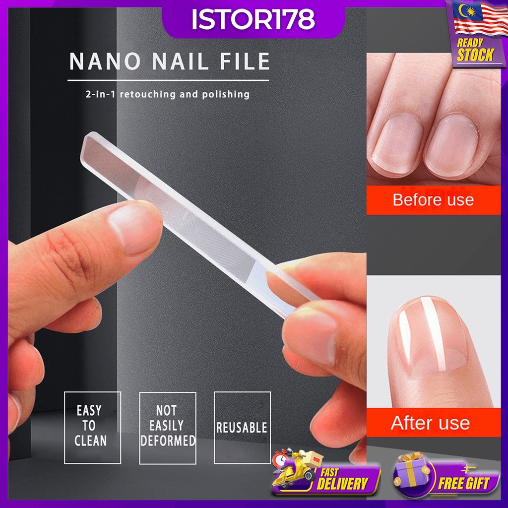ISTOR NANO NAIL POLISHER /TRANSPARENT NAIL BUFFER/ NAIL FILES SHINER ...