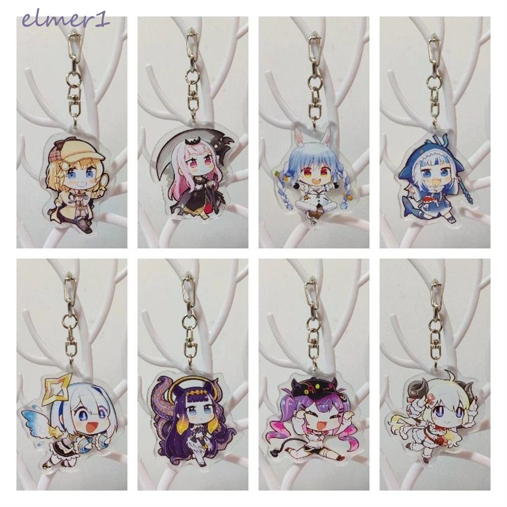 ELMER1 Hololive Key Chain 6cm Kawaii Ookami Mio Murasaki Shion Watson ...