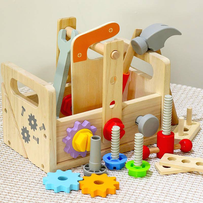 CPC Children's Wooden Repair Tool Box Screw, Disassembly, and Assembly ...