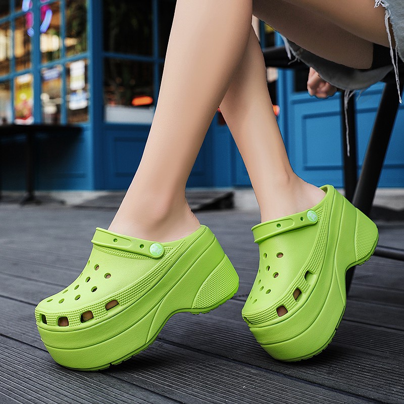 New pattern High-quality Lightweight 10cm/4inch Heeled Wedge Clogs ...