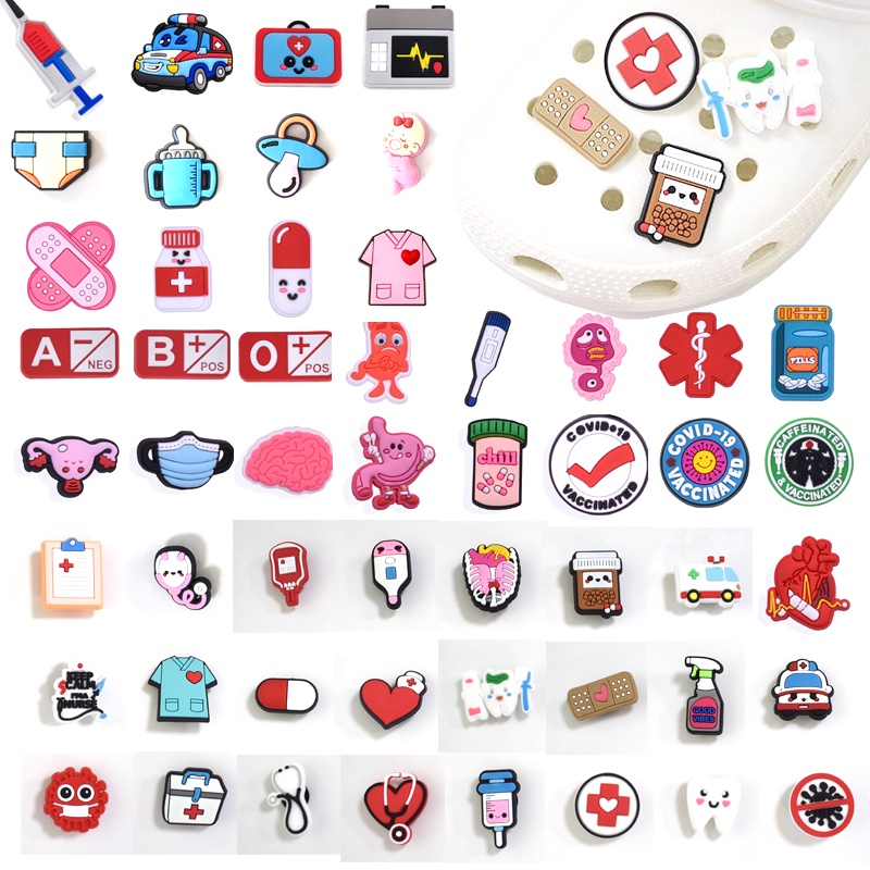 Crocs Jibbitz Pendant Button Pins Cartoon Doctor DIY Shoes Charm Button ...