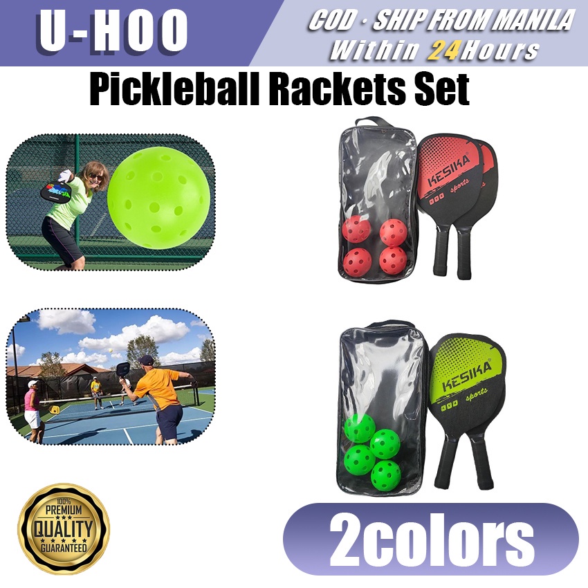 High quality Pickleball paddle Set with 2 Rackets and 4 Pickleballs ...