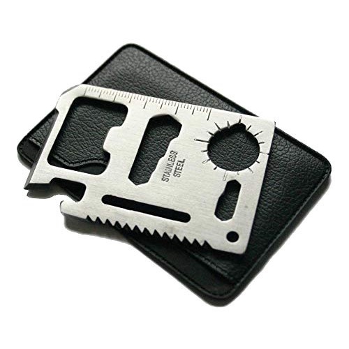 Browns 11 in 1 Mini Card Tool Pocket Size Stainless Steel Survival Kit ...