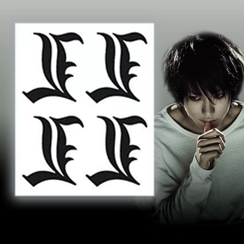 Anime Death Note Tattoo Stickers Yagami Light Ryuk Cosplay Waterproof ...