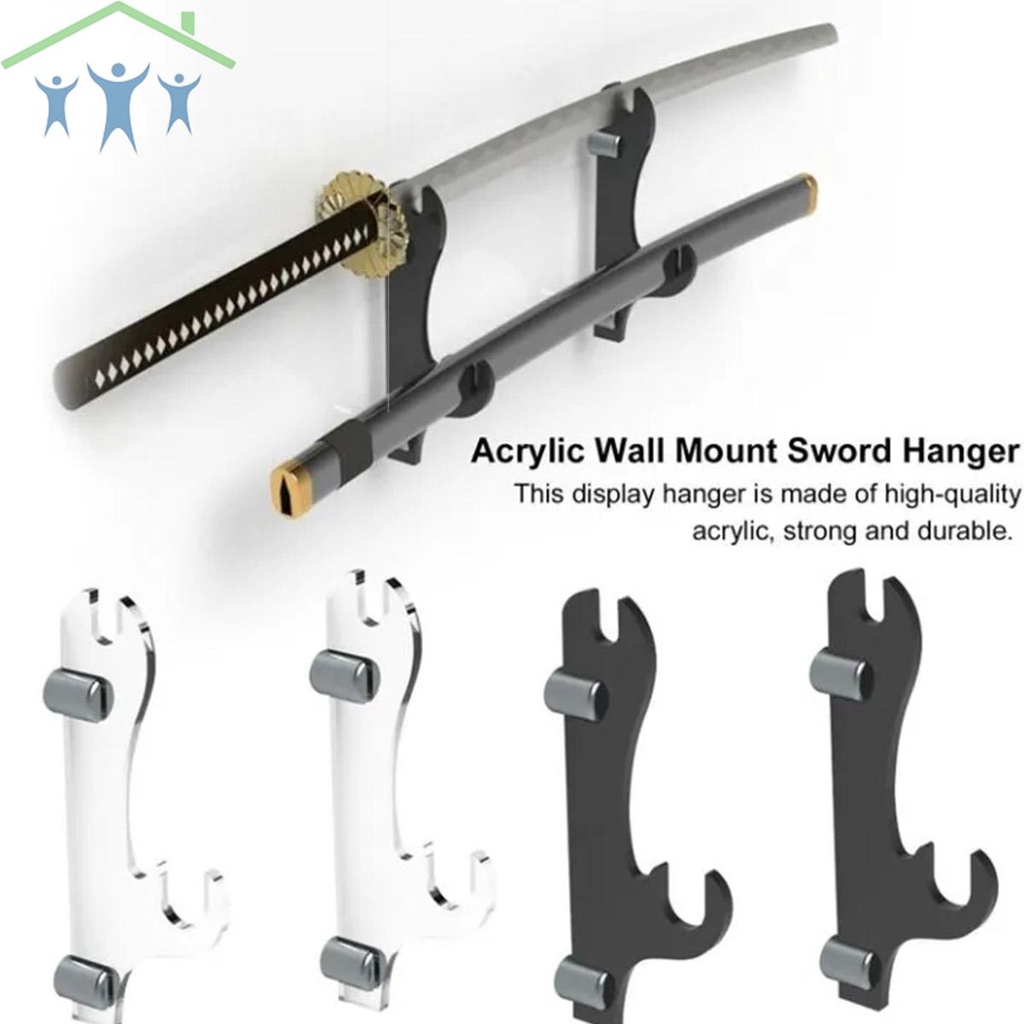 2Pcs Sword Holder Wall Mount Sword Hanger Acrylic Sword Holder Rack ...