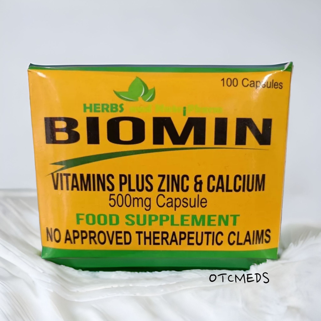 BIOMIN Vitamins Plus Zinc & Calcium 500mg | Shopee Philippines
