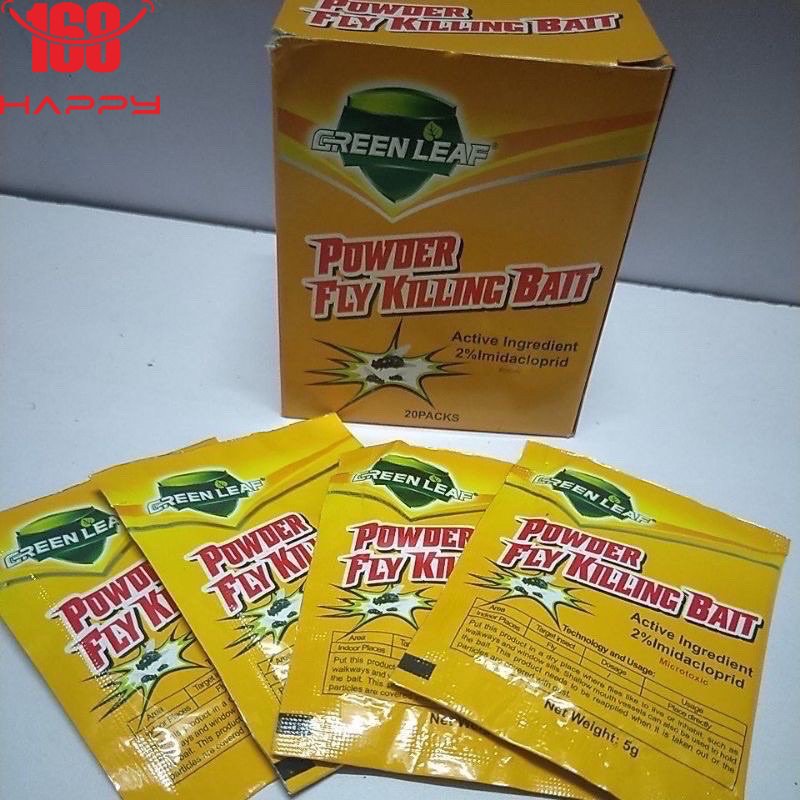 Original genuine green leaf high-efficiency fly-killing bait powder ...