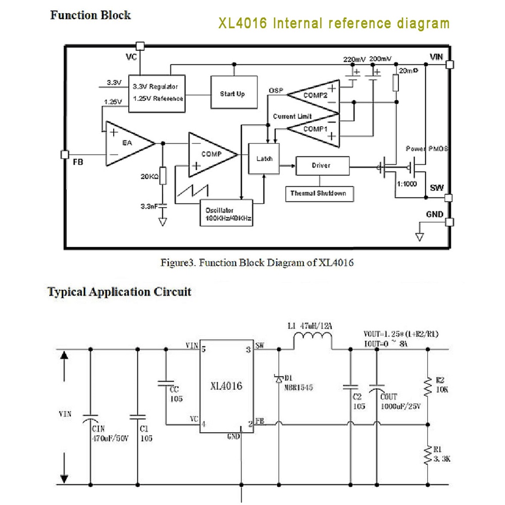 XH-M401 DC-DC Step Down Buck Converter Power Supply Module XL4016 ...