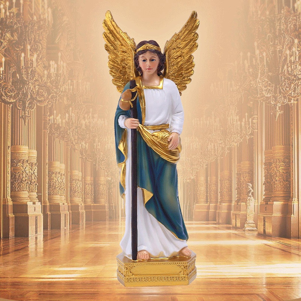 Angel Table Decor Resin Archangel Saint Raphael Statue Festival Supply ...