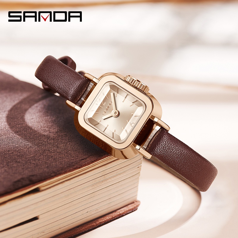 SANDA Women's Square High end Business Fashion Simple Watch Quartz ...