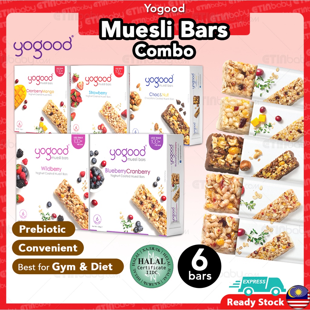 Yogood Muesli Bar HALAL 138g Healthy Breakfast Cereals Yogurt Coated ...