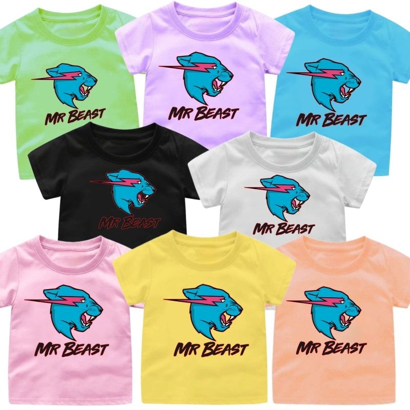 Mr BEAST Youtuber Viral NO1 T-shirt for Girls and Boys.Age 1-12 Years 8 ...