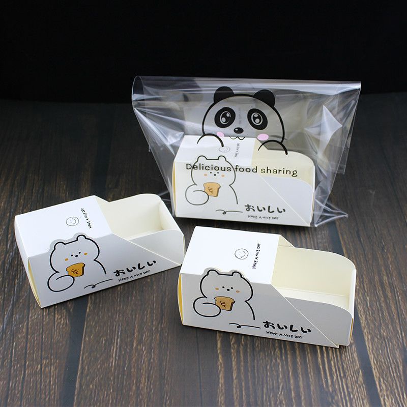 Sandwich Packaging Box Drawer Cake Toast Disposable Bento Breakfast ...