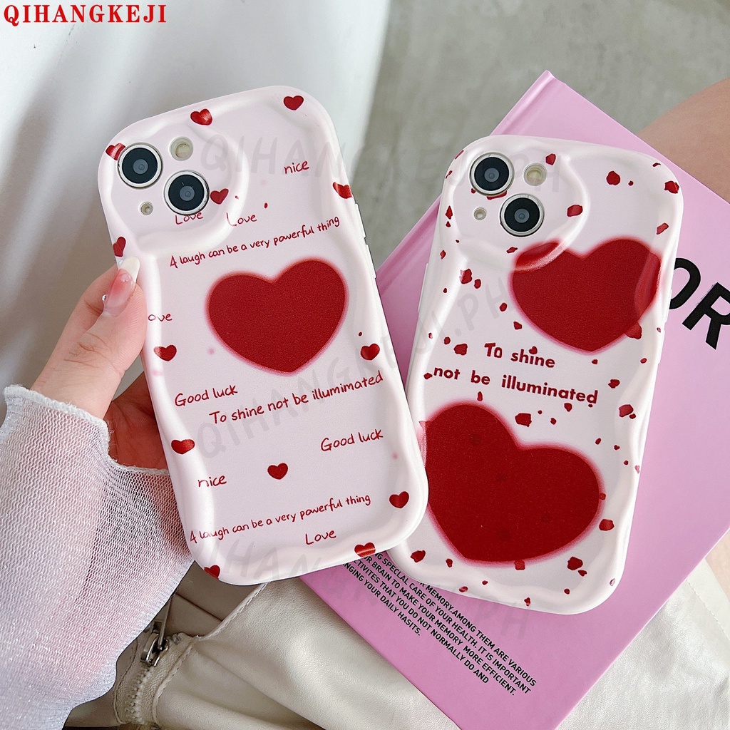 Casing Cream Heart Phone Case For OPPO A17K A17 A16K A16 A15 A15S A12 A12E A5S A3S A7 A8 A54 A55 ...