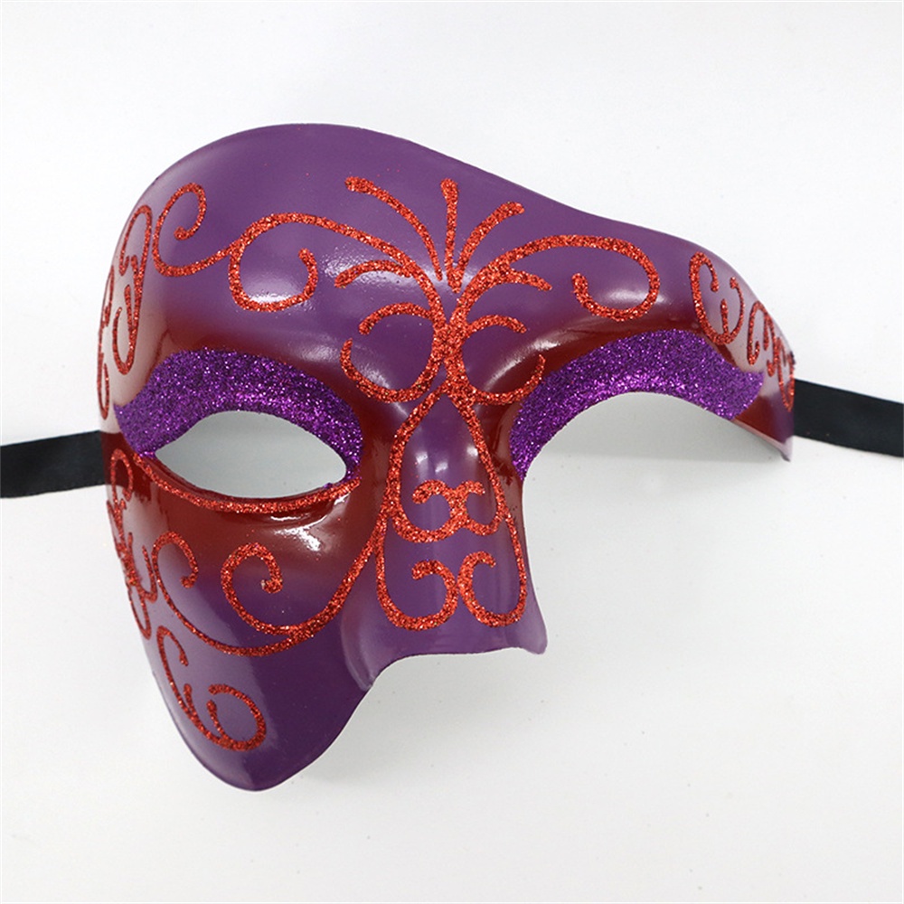 Steampunk Phantom Masquerade Cosplay Mask ABS Plastic Half Face Men ...