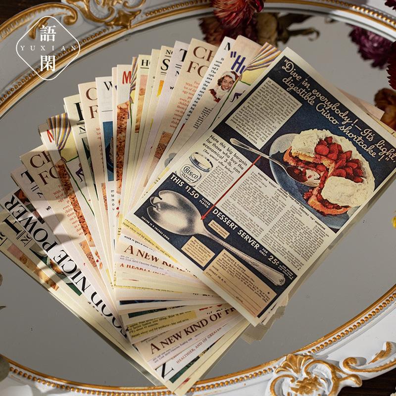 60 sheets of original English newspaper DIY ledger background creative ...