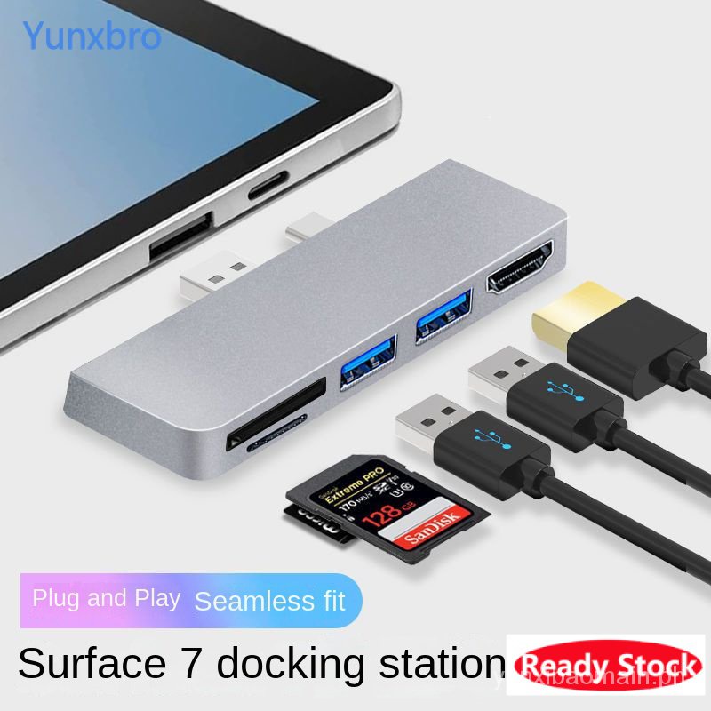 5 in 1 Dock Hub for Microsoft Surface Pro7/8/9/Prox with 4K HDMI 2 USB ...