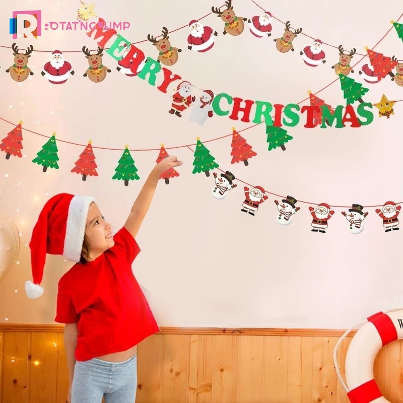 3M Multi Styles Xmas Theme Cartoon Hanging Banner/ Cute Santa Claus ...