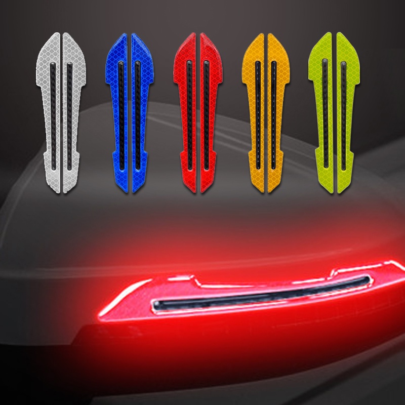 New 1Pair Car Reflective Marking Tape Strip Stickers RearView Mirror ...