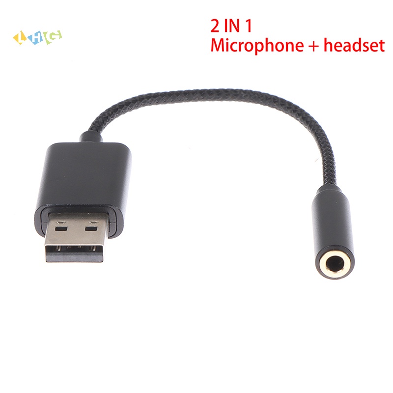 [LHG] 2 in 1 USB to 3.5mm Jack Sound Card Plug Sound Audio Adapter for ...