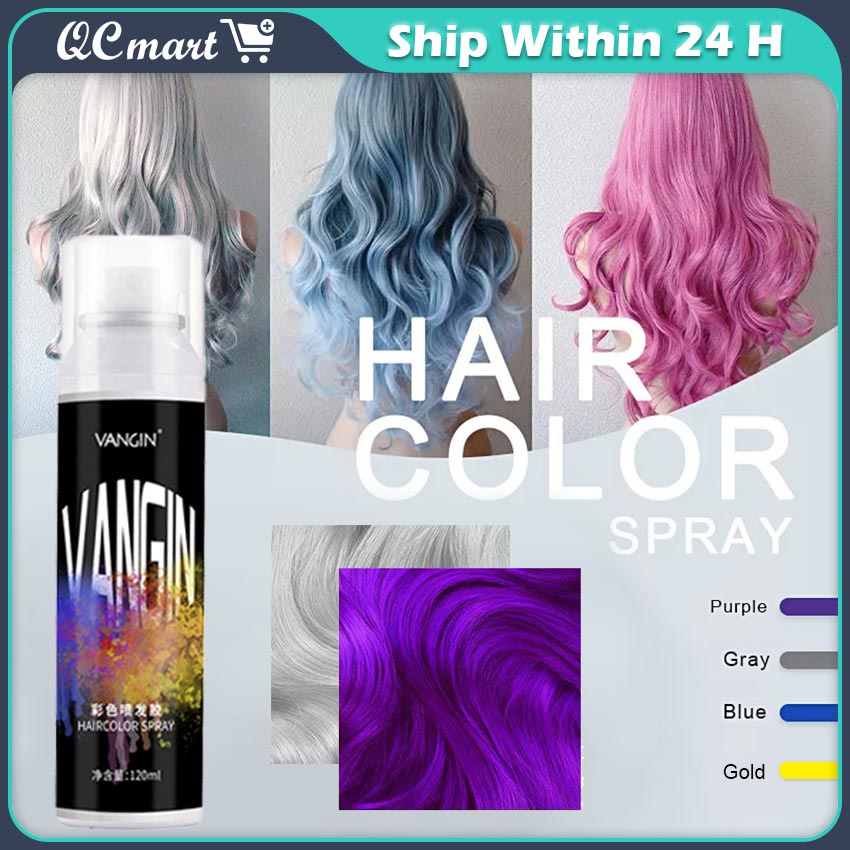 【Ship In 24H】 Colors Hair Color Chalk Powder Temporary Hair Spray DIY ...
