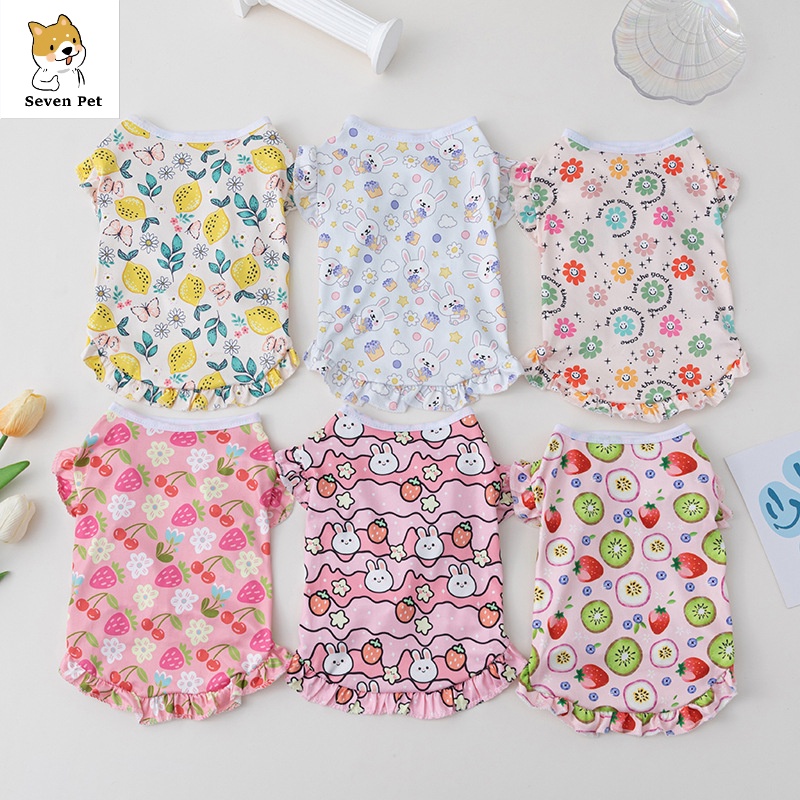 Lace Dog Clothes for Shih Tzu Summer Cat Tshirt Puppy Costume Pet ...