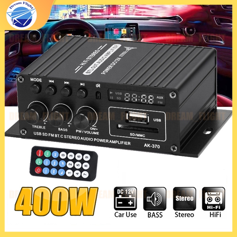 400w Mini Audio Amplifier Home Amplifier Bluetooth-free Auto Stereo ...