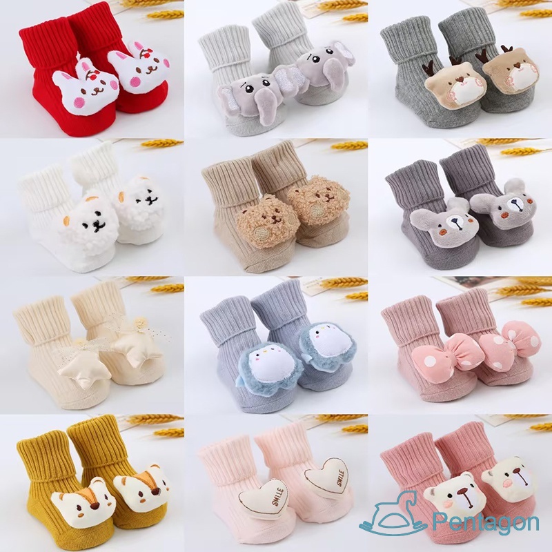 Toddler Cute Cartoon Cotton Socks Baby Non-skid Socks Newborn Cute ...