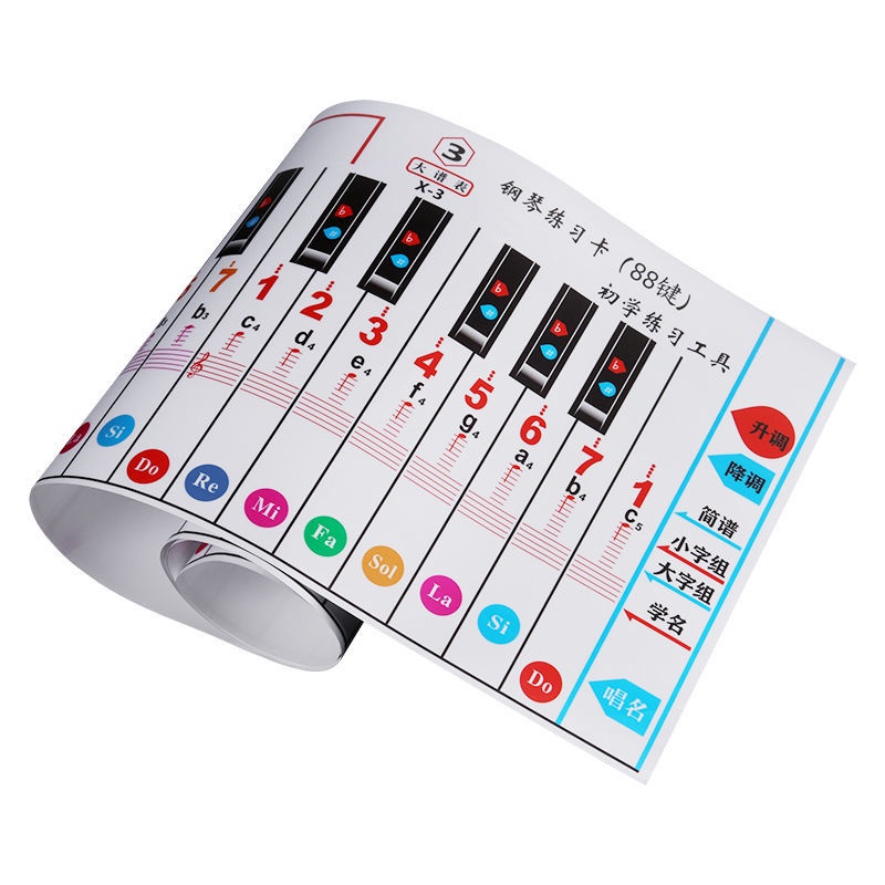 88 Key Piano Calligraphy Practice Paper Self-Taught Fingering Practice ...
