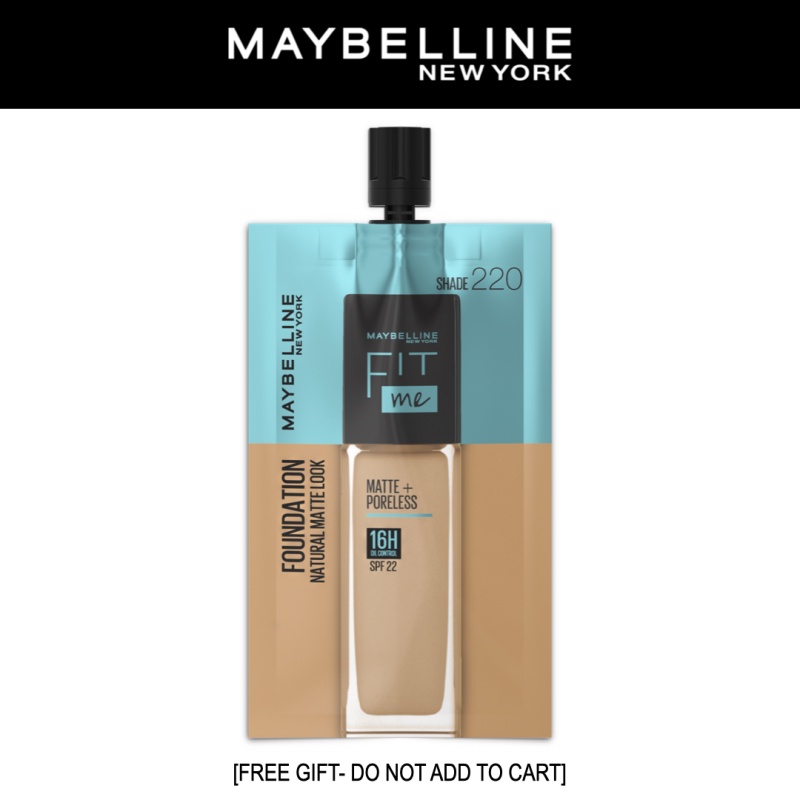 [FREE GIFT/GIMMICK] Maybelline Fit Me Liquid Foundation Sachet 220 ...