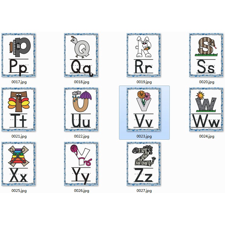 English 26 Letters Alphabet Phonics Pocket Cards for Kids Baby Learning ...