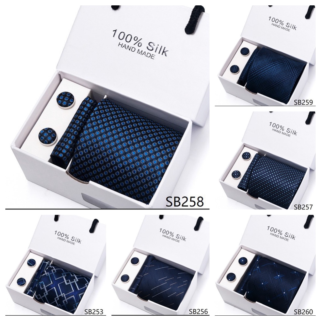 8CM Men's Tie Set Gift Box Husband Father Business Formal Wear Wedding ...