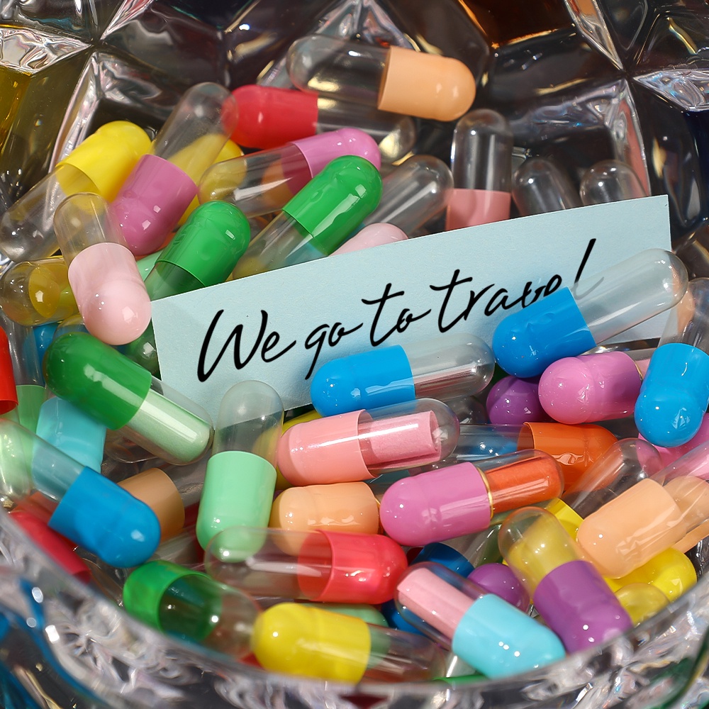 100PCS Multicolor Lucky Wishing Bottle Capsule Rolls Pills Creative DIY ...