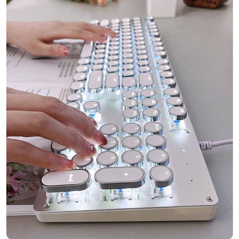 Mechanical Keyboard Gaming Wired Keyboard White Light Blue Red Black ...