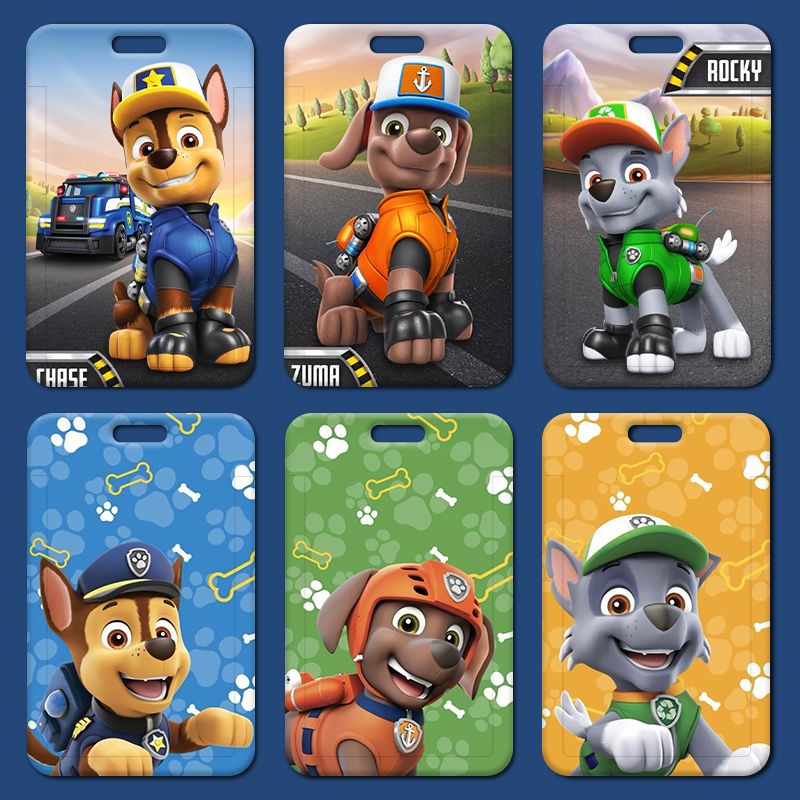 Anime Cartoon Paw Patrol DIY Student School Campus ID Card Hard Cover ...