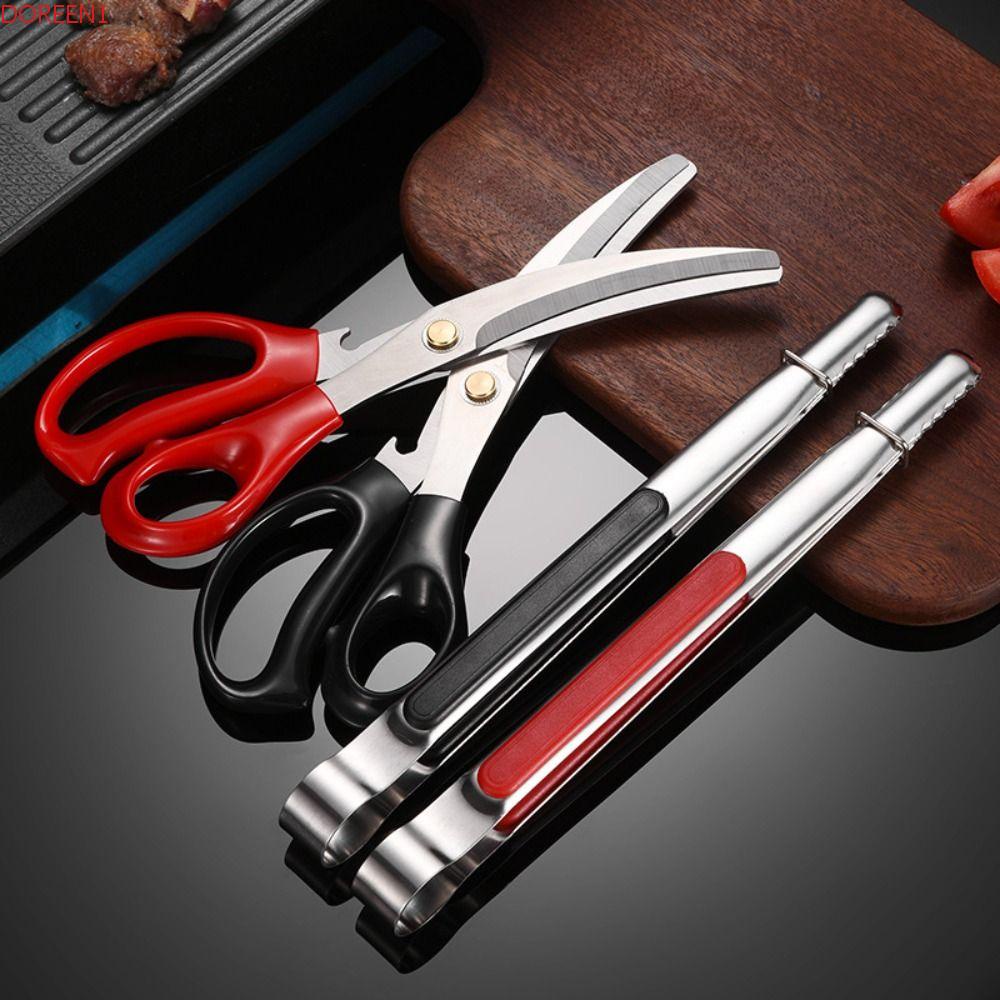 DOREEN1 Kitchen Scissors Poultry Chicken Grill Stainless Steel Heavy ...