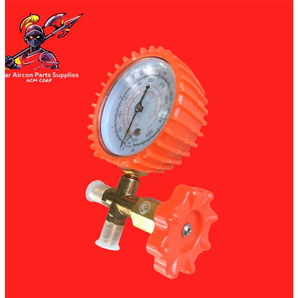 Manifold Gauge SINGLE HIGH SIDE Aircon R22 R134a Discharge Car aircon 3 way valve | Shopee ...