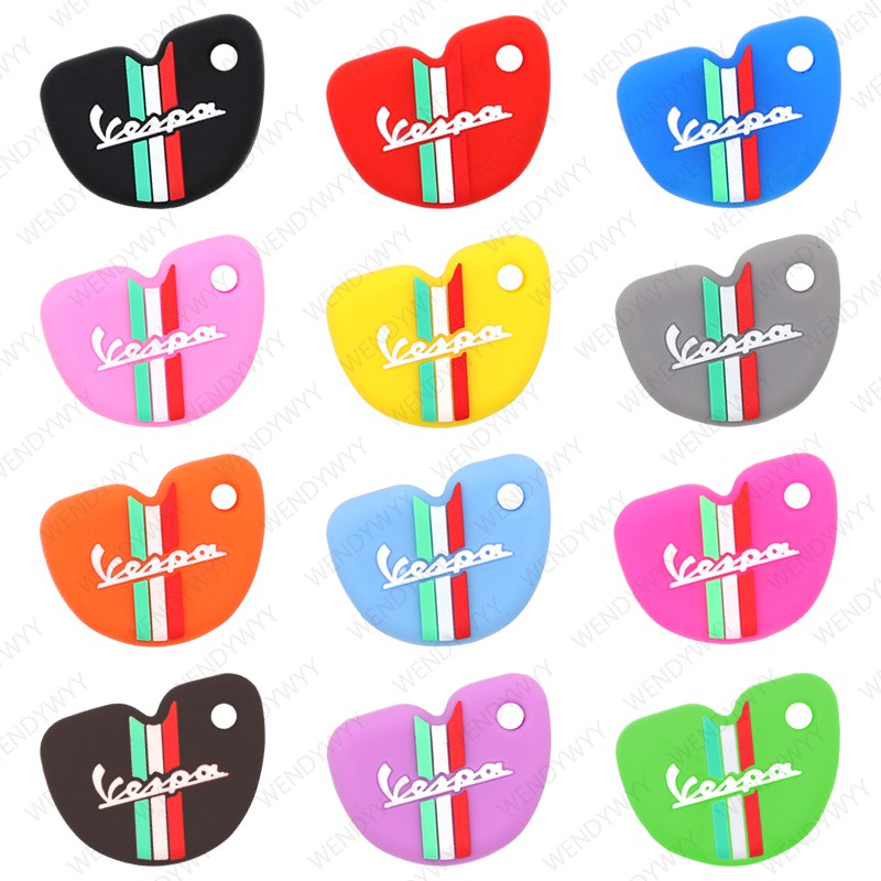 Silicone Rubber Multicolor Key Cover Protector for Vespa Piaggio New ...