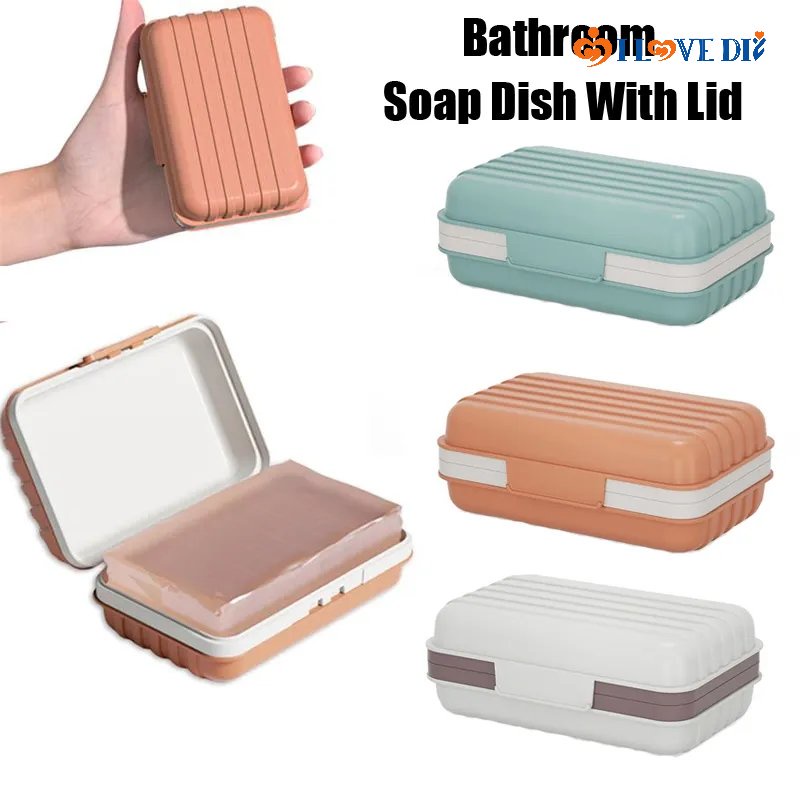 Durable Plastic Soap Box With Lid/ Portable Leak-Proof Sealing Soap ...