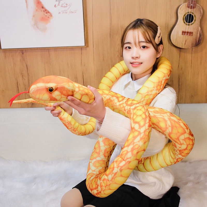 Simulation Advanced Snake Game Monster Giant Long Stuffed Python Boneka ...